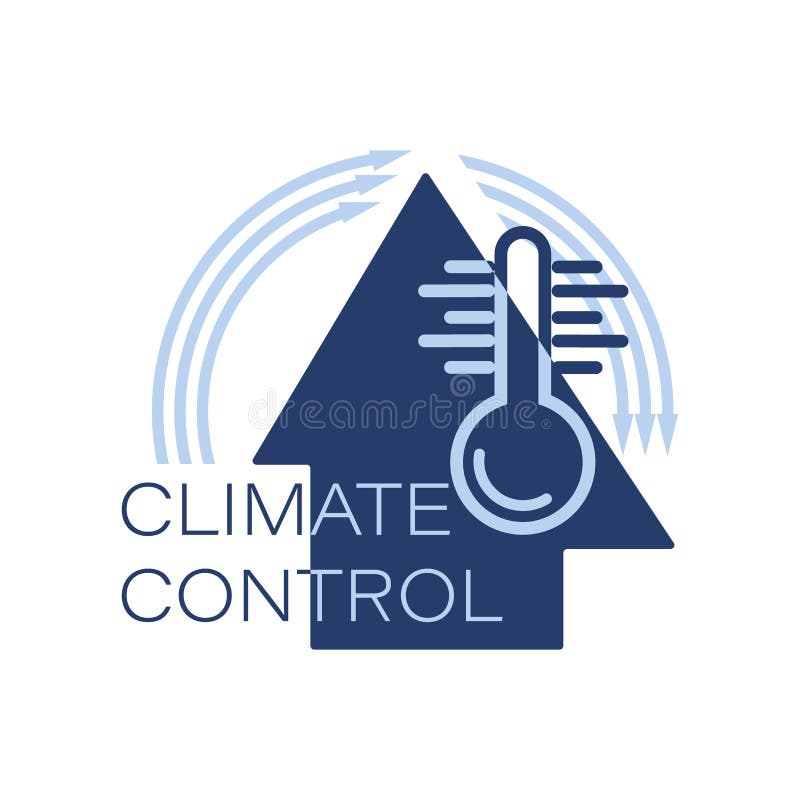 CLIMATE CONTROL. Cooling and Heating Systems Logo, Icon. Emblem Design ...