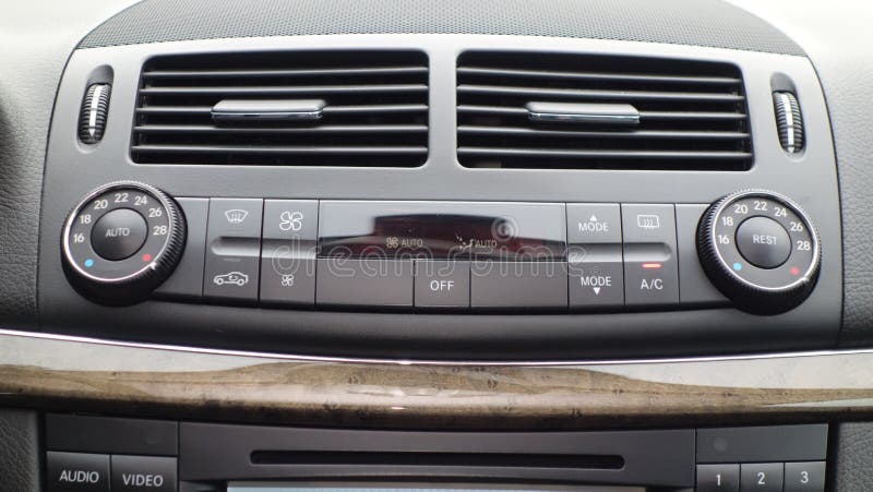 Temperature Control Buttons Inside Car Cockpit Stock Photo - Image of ...
