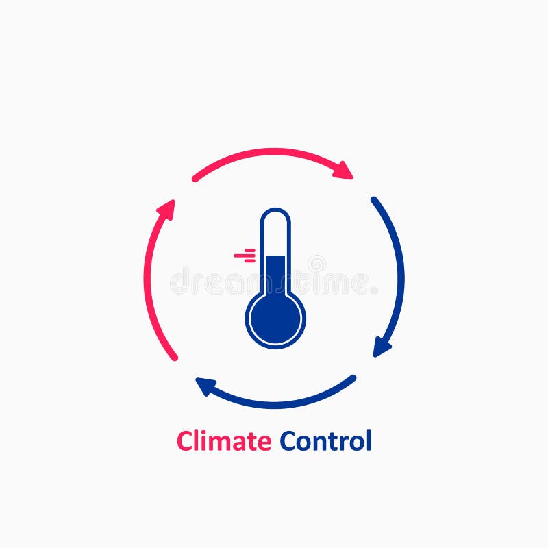 Climate Control Icon. Thermometer Icon. Temperature Condition System ...