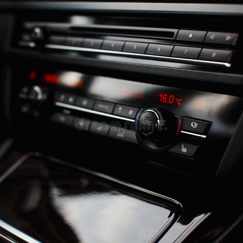 Climate Control Panel in Luxury Car. Stock Photo - Image of drive ...