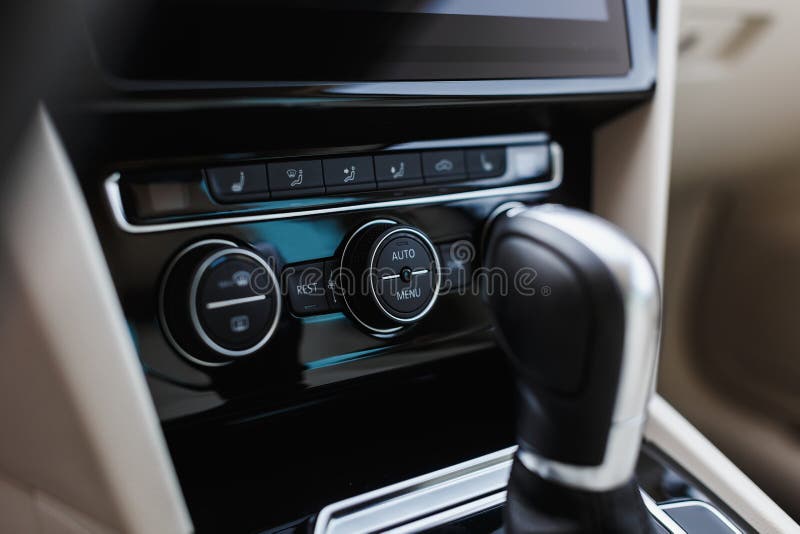 Climate Control Panel in a Modern Car. Stock Photo - Image of luxury, panel: 255787554