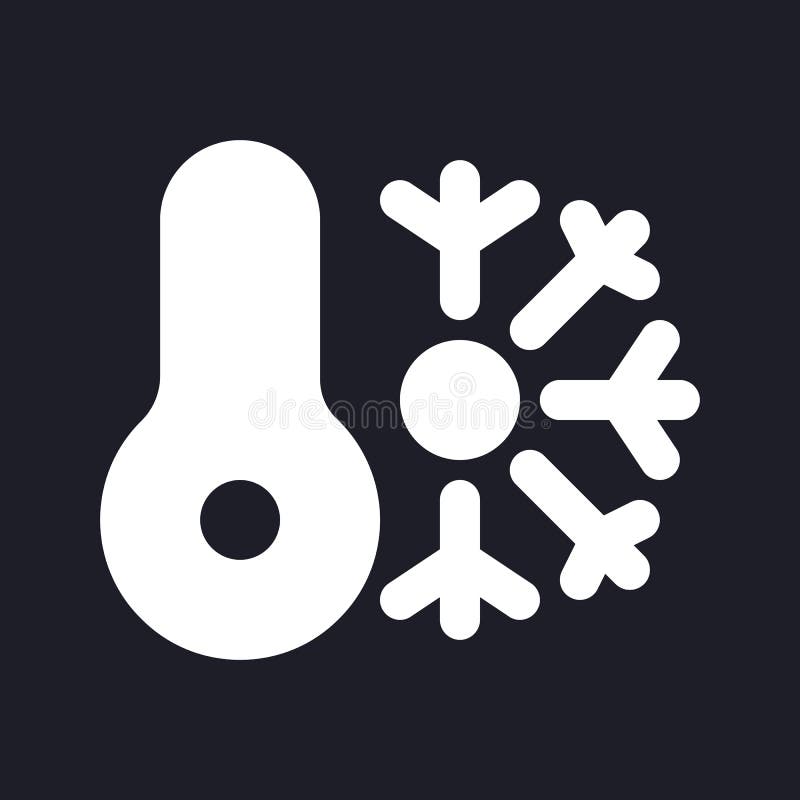 Climate Control System Dark Mode Glyph Ui Icon Stock Vector ...