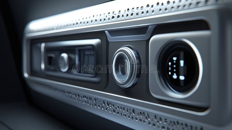 Climate Control System Hidden Behind Interior Panel. Stock Illustration ...