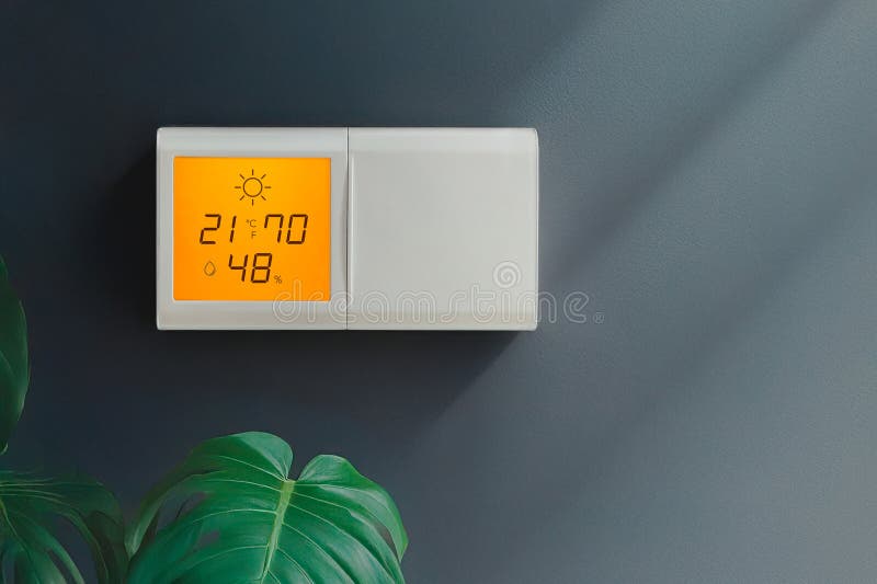Climate Controller. Smart Home Remote Device. Adjust Temperature ...