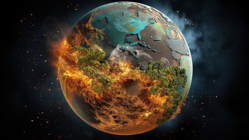 Climate Crisis Unveiled: Earth and Forests Ablaze - a View from Space ...