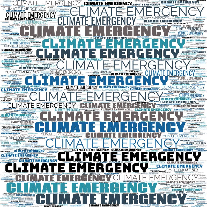 Climate Emergency Text Header Background Illustration Stock ...