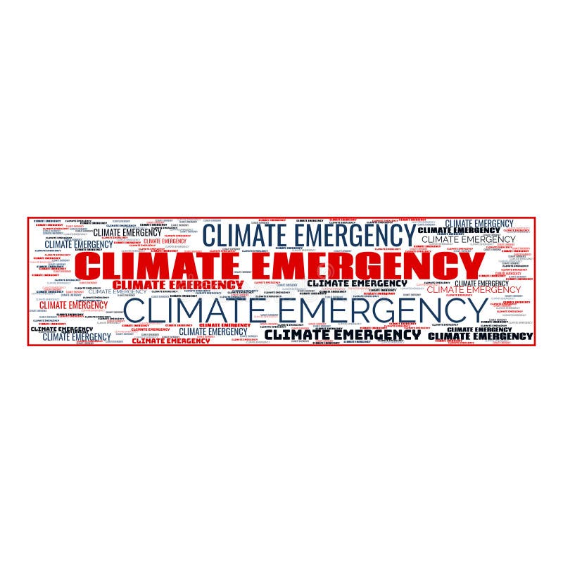 Climate Emergency Text Header Background Illustration Stock ...