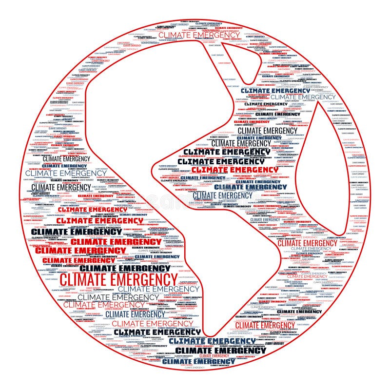 Climate Emergency Text Header Background Illustration Stock ...