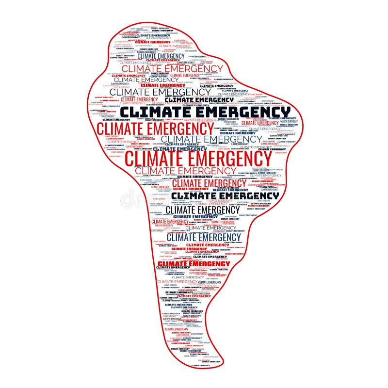 Climate Emergency Text Header Background Illustration Stock ...