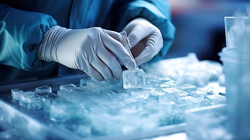 Climate Engineer Exploring Ice Stock Image - Image of people, nature ...