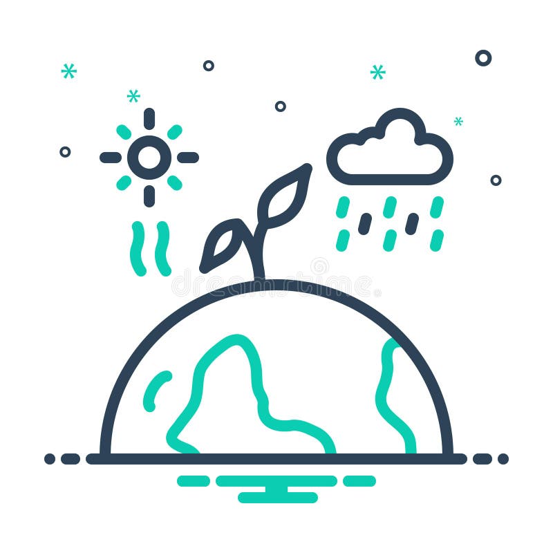 Mix Icon for Climate, Weather and Earth Stock Vector - Illustration of ...