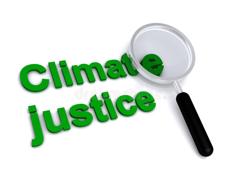 Climate Protection with Magnifying Glass on White Stock Illustration ...