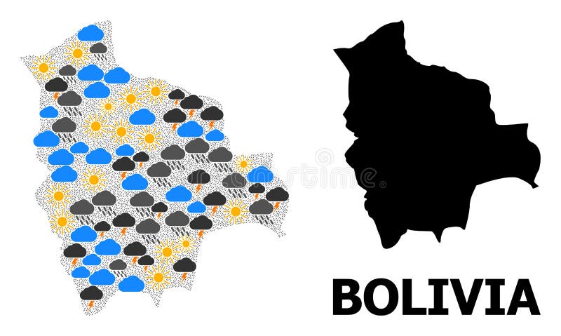 Climate Pattern Map of Bolivia Stock Illustration - Illustration of ...