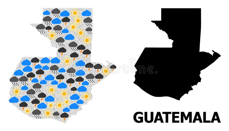 Climate Pattern Map of Guatemala Stock Illustration - Illustration of ...