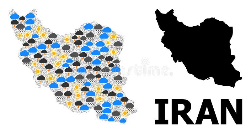 Climate Pattern Map of Iran Stock Illustration - Illustration of ...