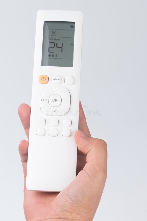Climate Remote Control in Hand Stock Illustration - Illustration of ...