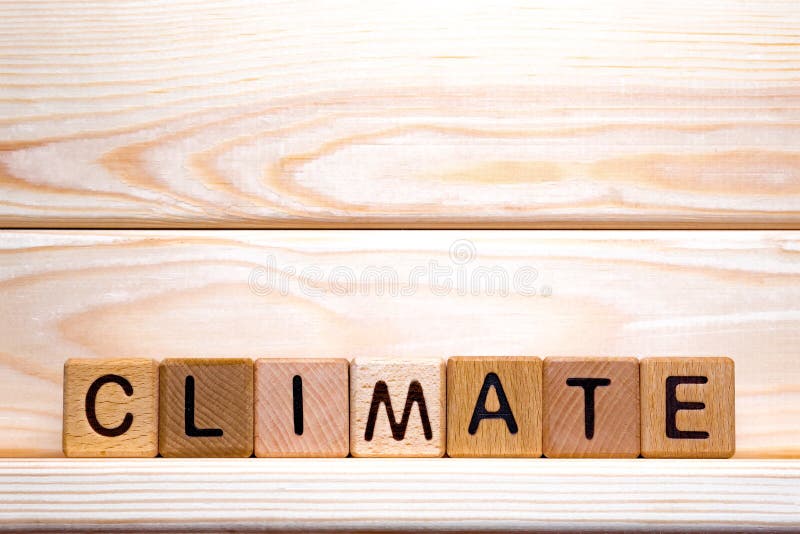 Climate Word Concept. the Word Climate on Wooden Cubes. Climate Change ...