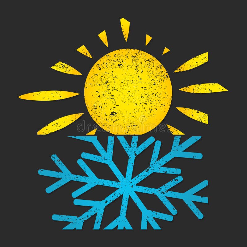 Symbole De Climatisation - Chaud Et Froid Dans La Maison Illustration ...