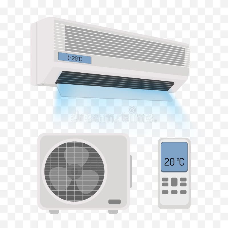 Climatiseur D'isolement Sur Le Fond Transparent Illustration De Vecteur ...