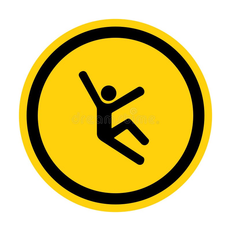 Climb Hazard Symbol Sign Isolate on White Background,Vector ...