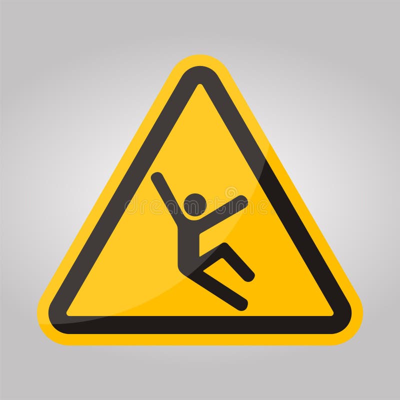 Climb Hazard Symbol Sign Isolate on White Background,Vector ...
