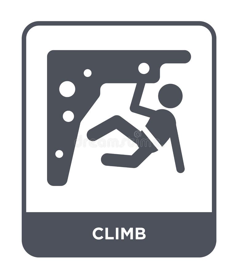 Mountain Climb Icon in Trendy Design Style. Mountain Climb Icon ...