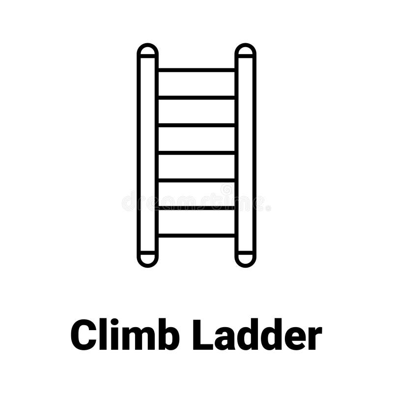 Climb Ladder Vector Icon Easily Modify. Stock Vector - Illustration of ...