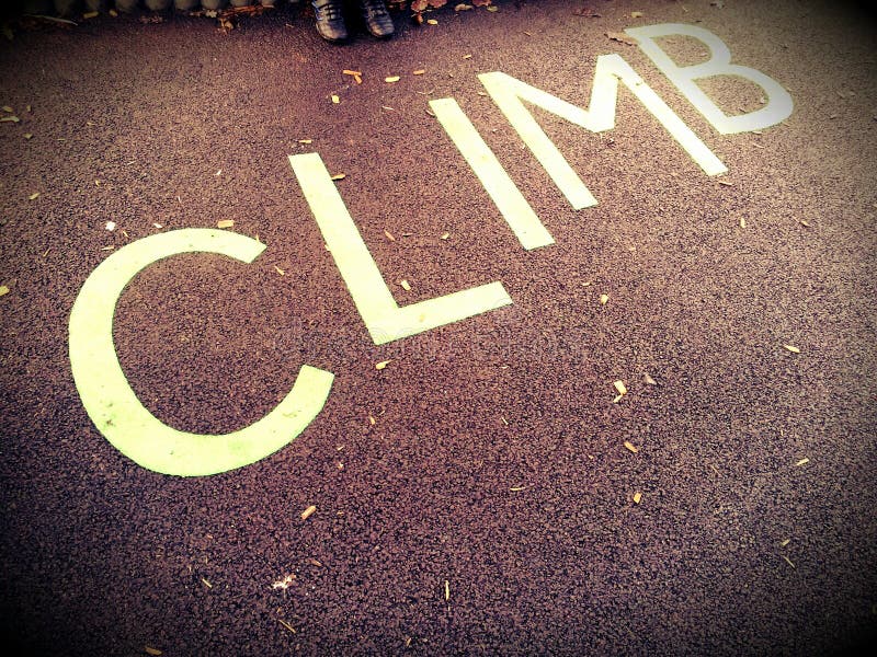 Climb Sign stock photo. Image of label, tarmac, warning - 28529616