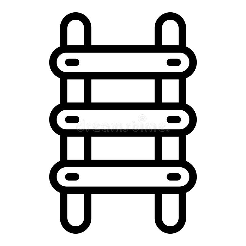 Step Ladder Icon Outline Vector. Metal Up Stock Vector - Illustration ...