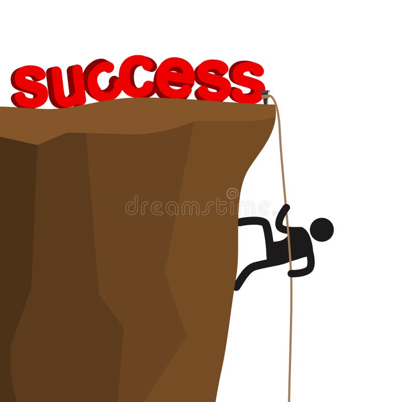 Climb for success stock vector. Illustration of concept - 82846014