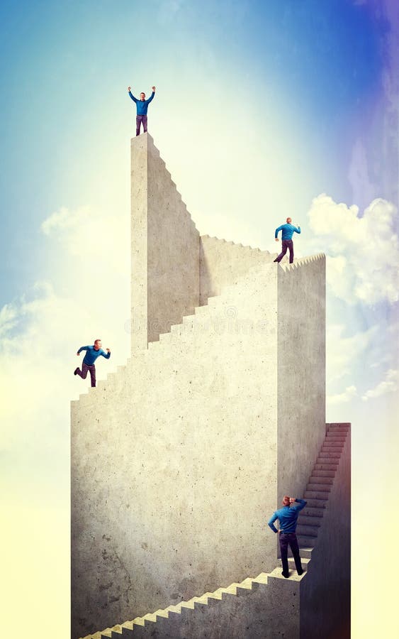 Climb to success stock image. Image of leader, running - 33715661