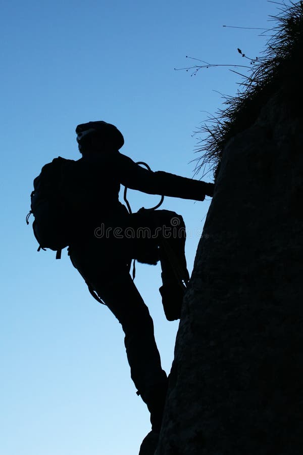 Climber stock photo. Image of morning, klettersteig, peaks - 1372694