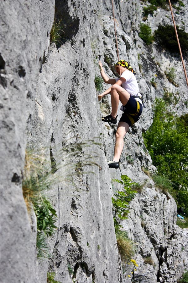 Climber stock image. Image of rock, leisure, careful - 19795427