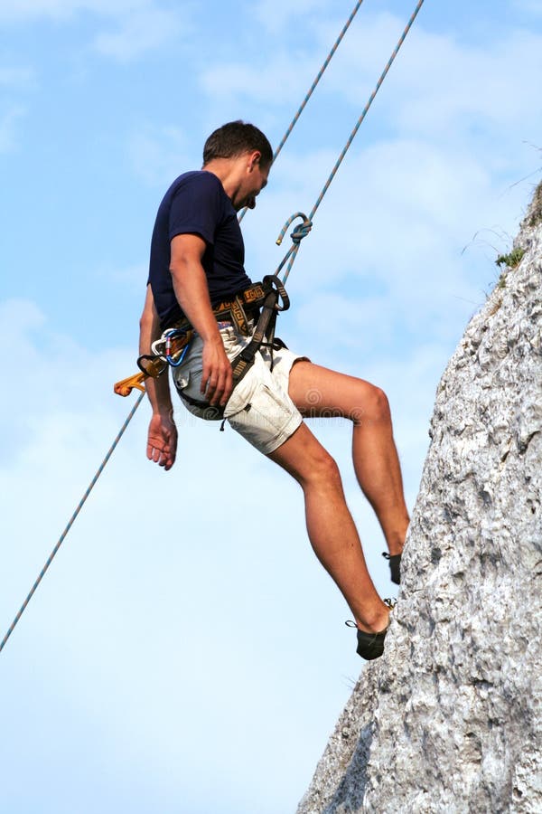 Climber stock photo. Image of adrenaline, climber, line - 3618602
