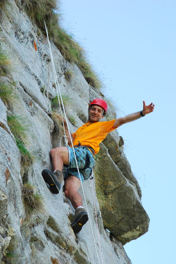 Climbing stock photo. Image of hobbies, exercising, helmet - 13965168