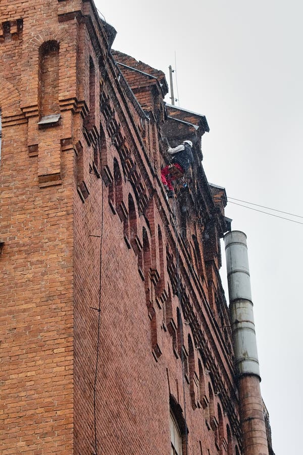 Climber Builder works stock photo. Image of climbing - 88442160