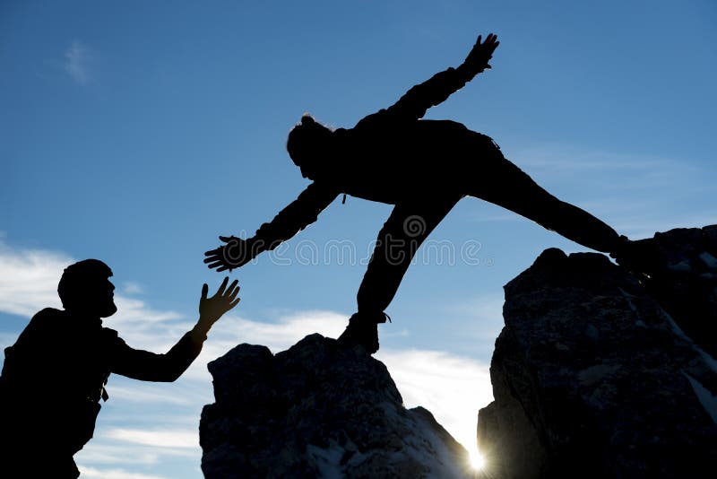 Helping Hand Extended in Difficult Times Stock Photo - Image of hike ...
