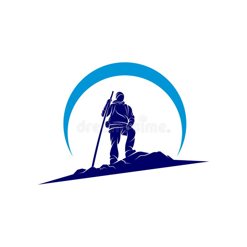 Climber Logo Design Vector Template. Outdoor Activity Logo Symbol Stock ...