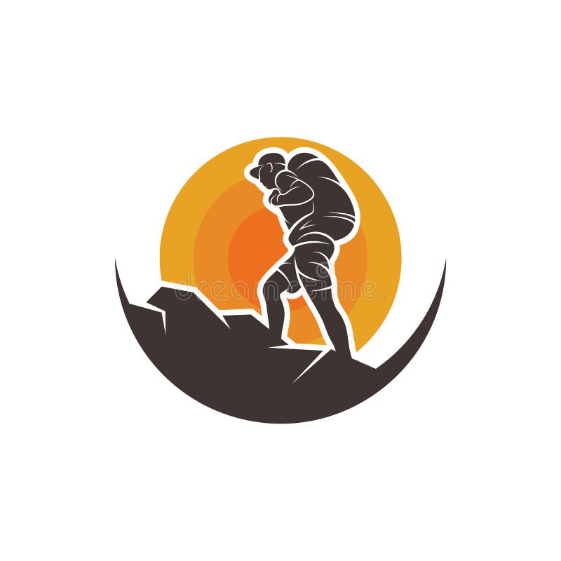 Climber Logo Design Vector Template. Outdoor Activity Logo Symbol Stock ...