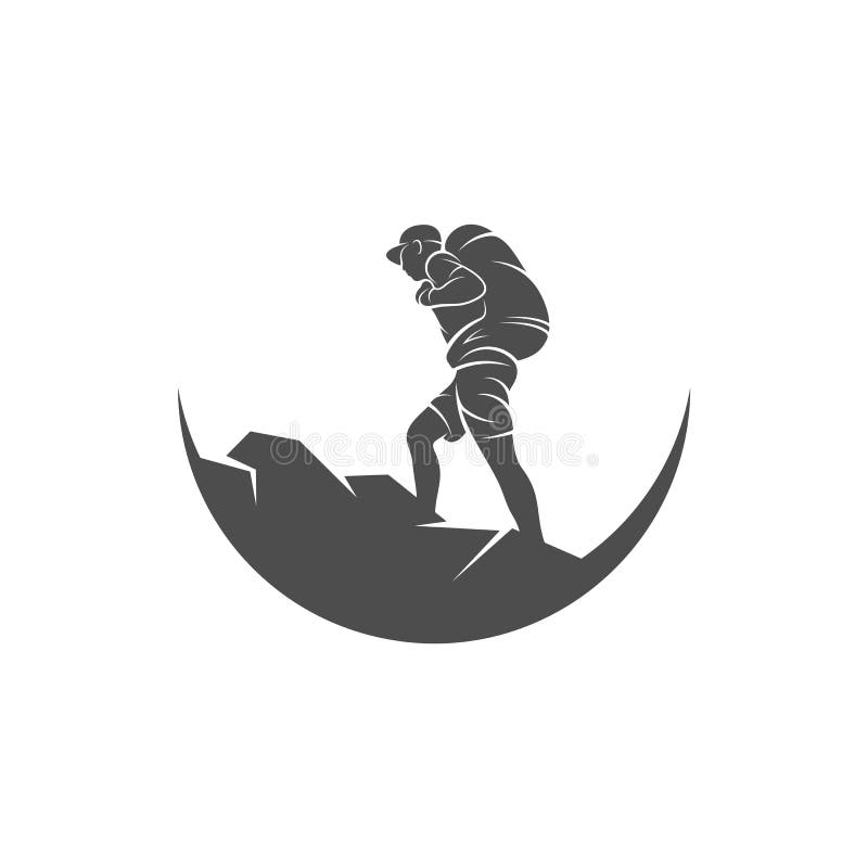 Climber Logo Design Vector Template. Outdoor Activity Logo Symbol Stock ...