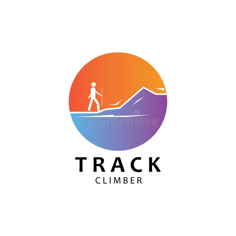 Climber Logo Illustration Creative with Color Design Vector Stock ...