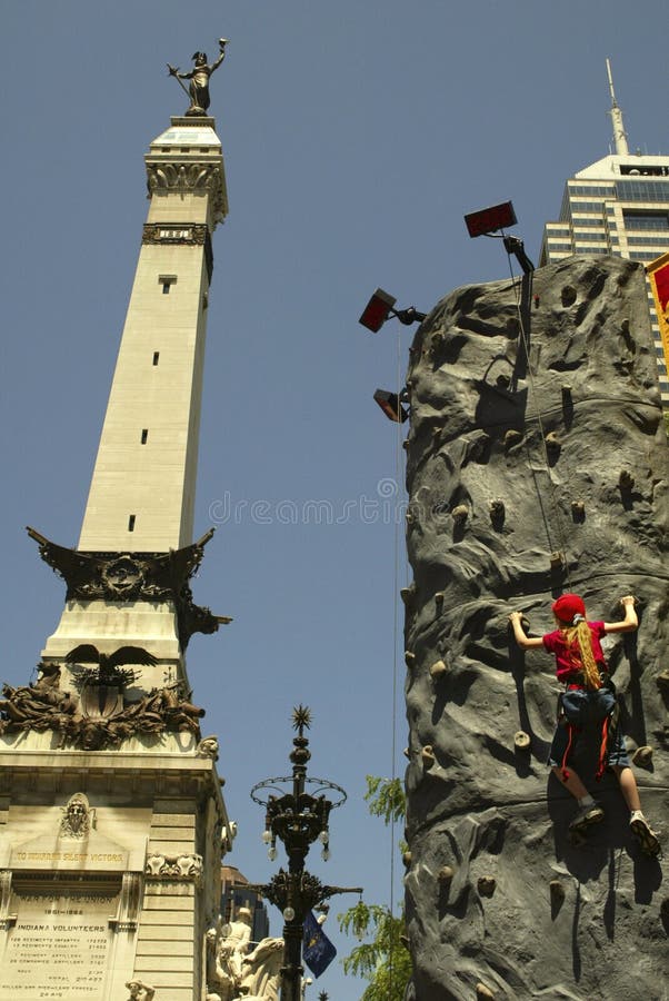 Climber and Monument stock photo. Image of architecture - 473438