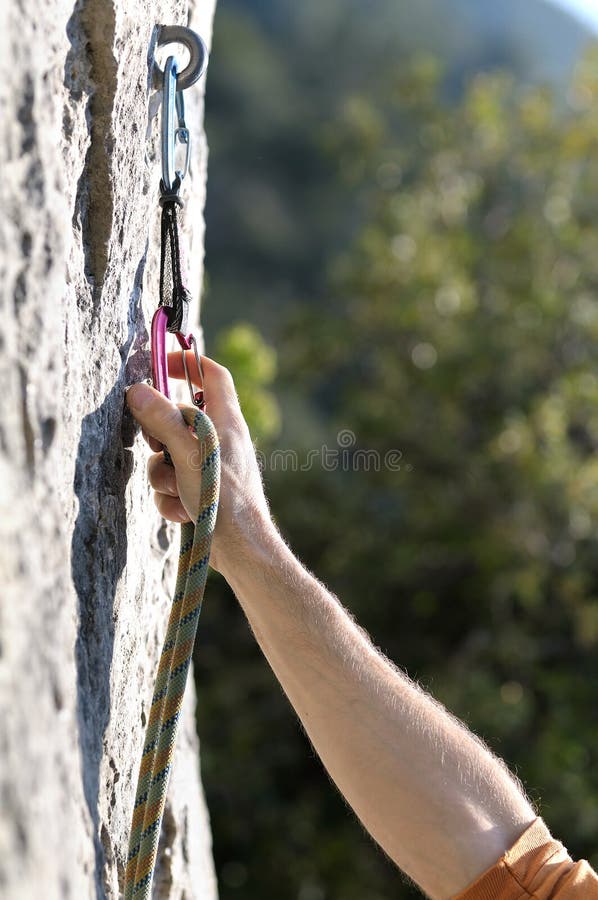 Climber-one stock photo. Image of escalation, belay, ascent - 11099138