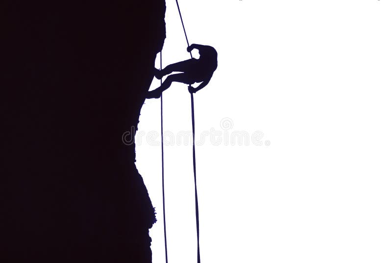 Climber on rappel stock image. Image of obsidian, steep - 283677453