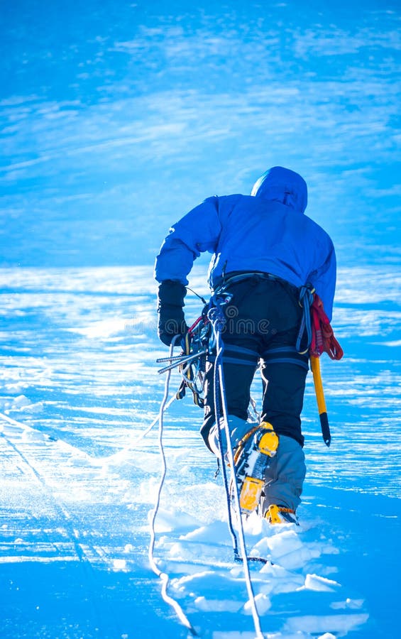 A Climber Reaching the Summit Stock Image - Image of mount, rock: 66599681