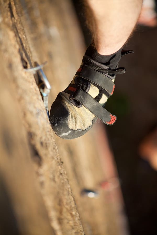 Climber s foot stock image. Image of extreme, effort - 25237073