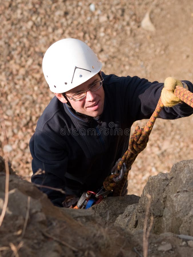 Climber with tired face stock image. Image of climber - 4483981