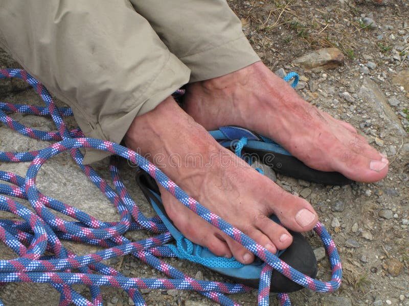 Climbers feet stock image. Image of mountaineering, shoes - 11262375