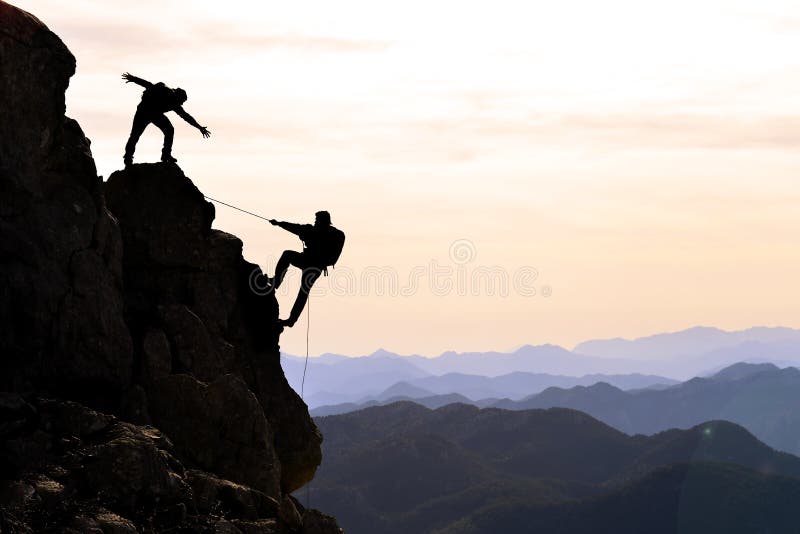 Climbers the Help,support and Interest Stock Image - Image of ...