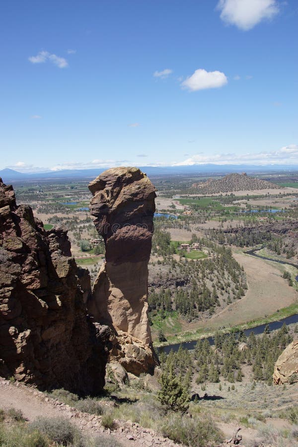 Climbers on the Overhanging Cliff of Monkey Face Stock Image - Image of ...
